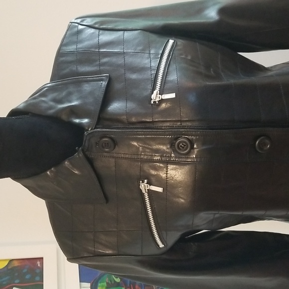 In Suede | Jackets & Coats | Vintage 9s Pieced Leather Trench Coat With ...